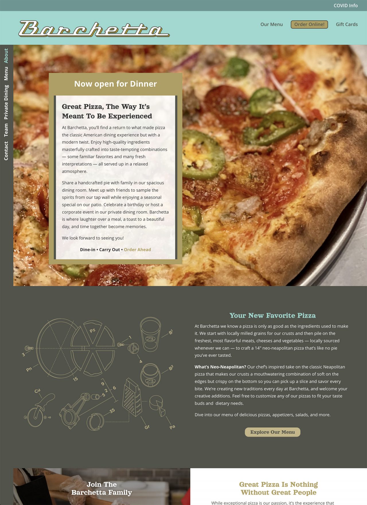 Barchetta Pizza (website)